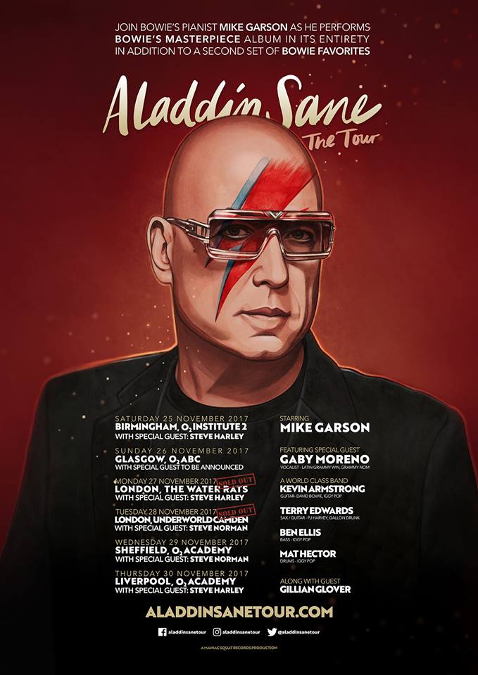 Win 4 tickets to see Mike Garson’s Aladdin Sane Tour in Sheffield ...
